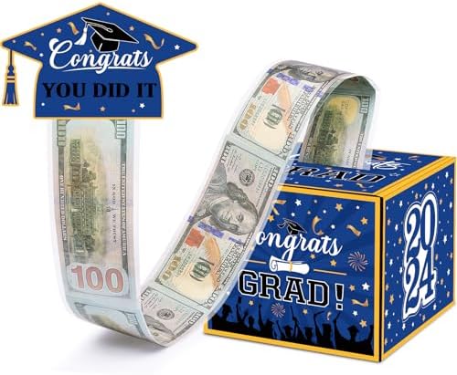 Amazon.com : BLOCE Graduation Money Box for Cash Gift,Surprise Money ...