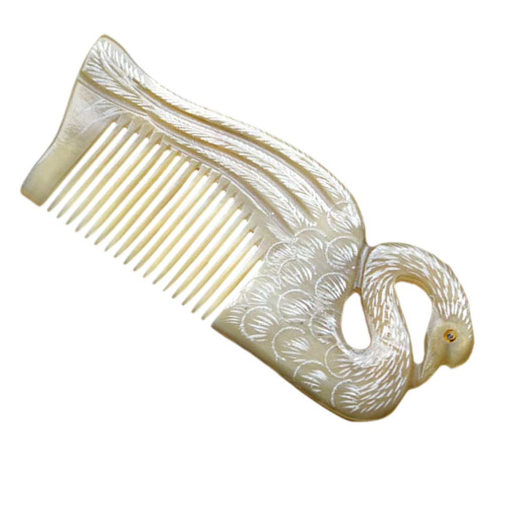 Amazon.com : Wide Tooth Hair Comb Natural Ox Horn Comb Anti Static Comb ...