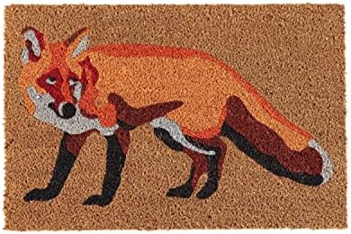 Premier Housewares Fox Coir Doormat, 60 x 40 cm, Blue : Amazon.co.uk ...