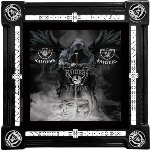 Amazon.com: Raiders Gloss Black Domino Table by Domino Tables by Art ...