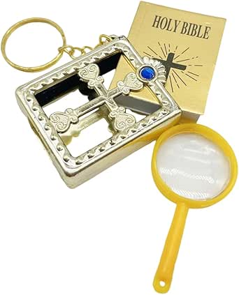 Amazon.com: CACALOSS Mini Bible Keychain Mini Bible Handbag Pendant ...