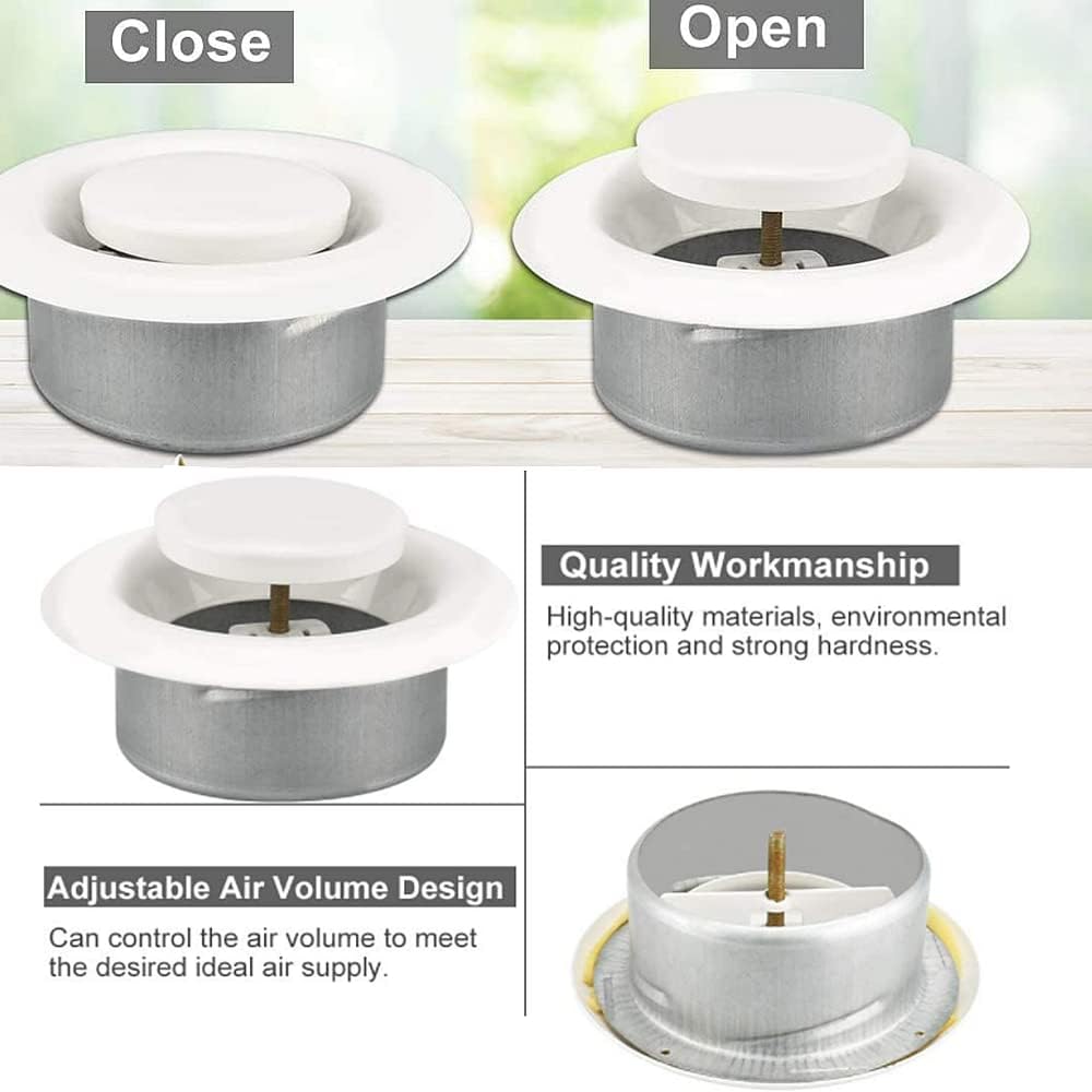 Ceiling Supply Valve Round Ceiling Vent Adjustable Air Valve Grill ...