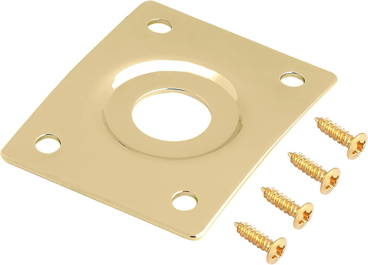 Amazon.com: Holmer Guitar Jack Socket Plate Curved Recessed Rectangle ...
