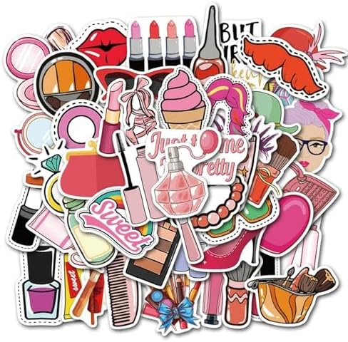 Amazon.com: Makeup Stickers 100PCS Retro Beauty Stickers Waterproof ...