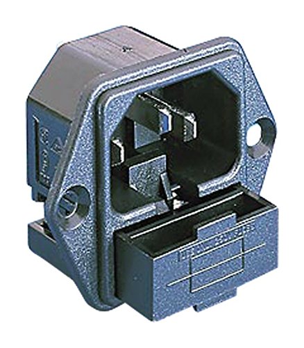 Power Entry Connector, Receptacle, 250 VAC, 10 A, Panel Mount, Solder ...