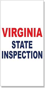 Amazon.com : Virginia State Inspection Red Blue DECAL STICKER Retail ...