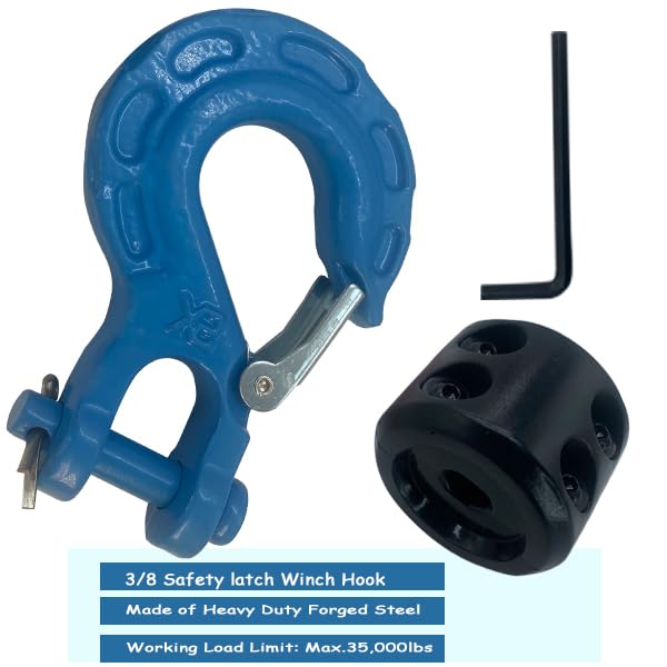 Snapklik.com : Heavy Duty Winch Hook, Forged Steel 3/8 Grade 70 Safety ...