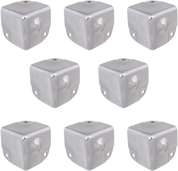 Amazon.com: Tiazza 8Pcs Galvanized Tool Box Corner Protectors Aluminum ...