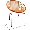 Amazon.com: Innit Designs Concha Chair, Orange Weave on Black Frame ...