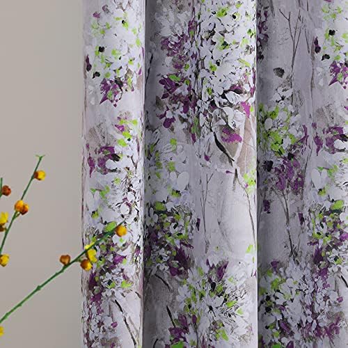Amazon.com: MYSKY HOME Purple Curtains 90 Inches Long 2 Panels Living ...