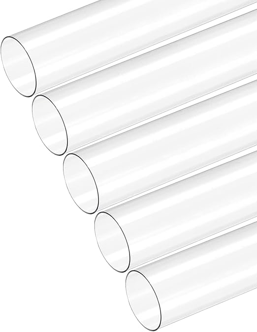 MECCANIXITY Plastic Pipe Rigid Polycarbonate Round Tube Clear 0.78 ...