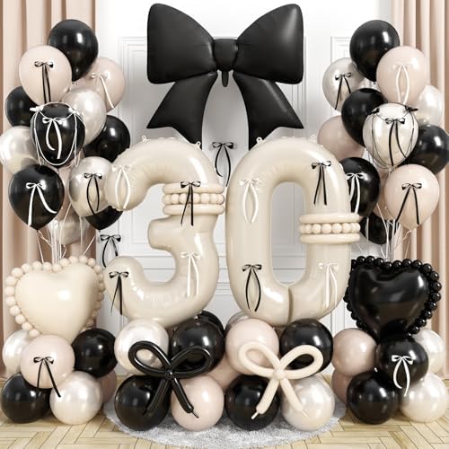 Amazon.com: Beige Balloon Number 30 for 30th Birthday Decorations Women ...