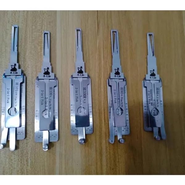 5-Piece HU66 v3 HU92 HU100 HU101 HU100R LiShi 2 in 1 Auto Lock Pick ...