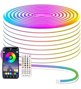 Amazon.com: MMEEVT Neon Rope Lights - 32.8Ft Flexible LED Rope Lights ...