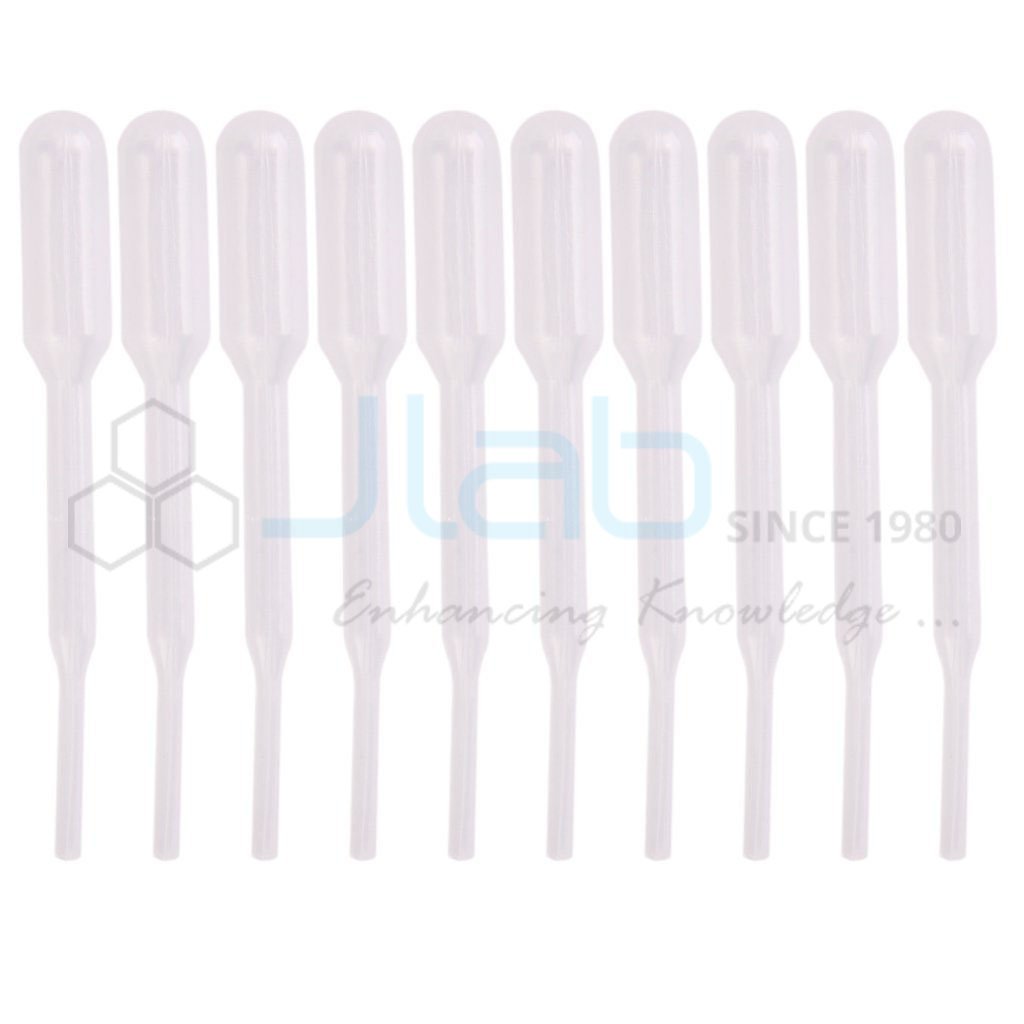JLab Transparent Plastic Transfer Pipettes 3Ml, Graduated, Pack Of 10 ...