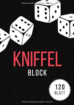 Kniffel Blocks: A4 Groß Würfelspiel Gewinnblatt Block | 120 Blatt ...
