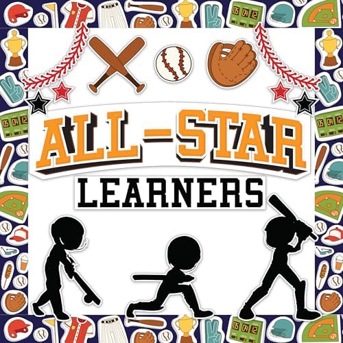 Amazon.com : Decorably 41 Pcs Cutouts Baseball Bulletin Board ...