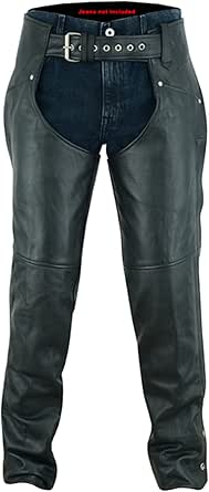 Amazon.com: Daniel Smart Motorcycle Leather Chaps All-Season Women’s Assless Chaps with ...