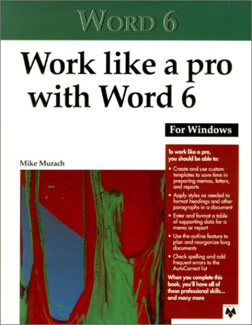 Buy Work Like a Pro with Word 6 for Windows Book Online at Low Prices ...