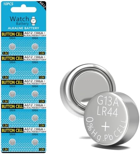 10pcs LR43 Coin Batteries 1.5V AG12 Button Battery L1142 SR43 Cell ...