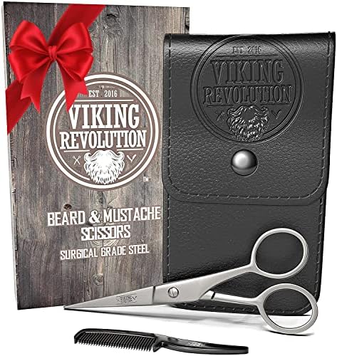 Amazon.com: TecUnite 4 Pieces Beard Trimming Scissors Set, Grooming ...