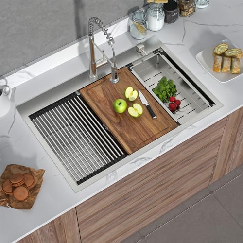 IOROYO 33 Drop in Kitchen Sink 33x22 Kitchen Sinks Stainless Steel Drop ...