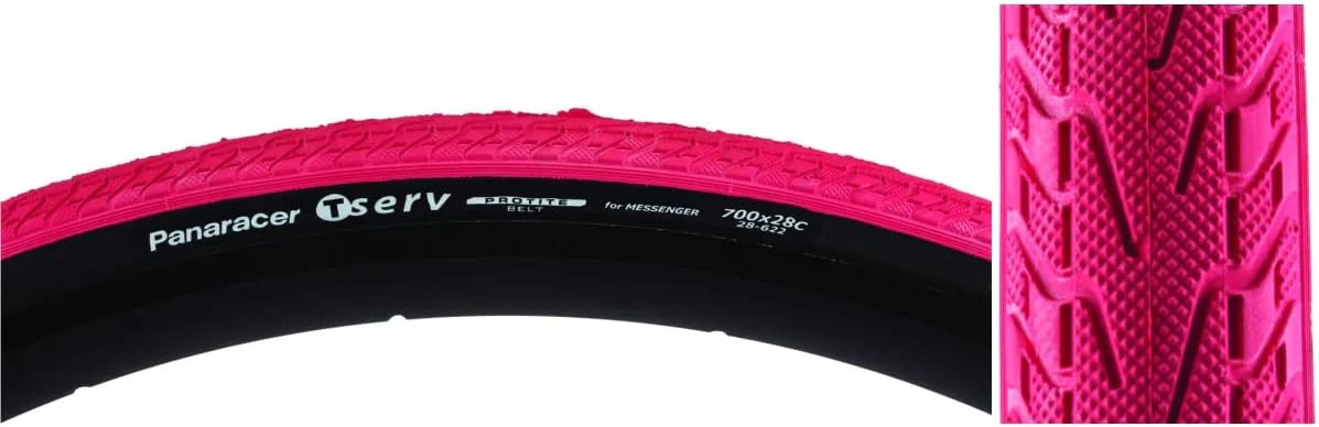 Amazon.com : Panaracer T-Serv ProTite Folding Red Bike Tire 700 x 28c ...