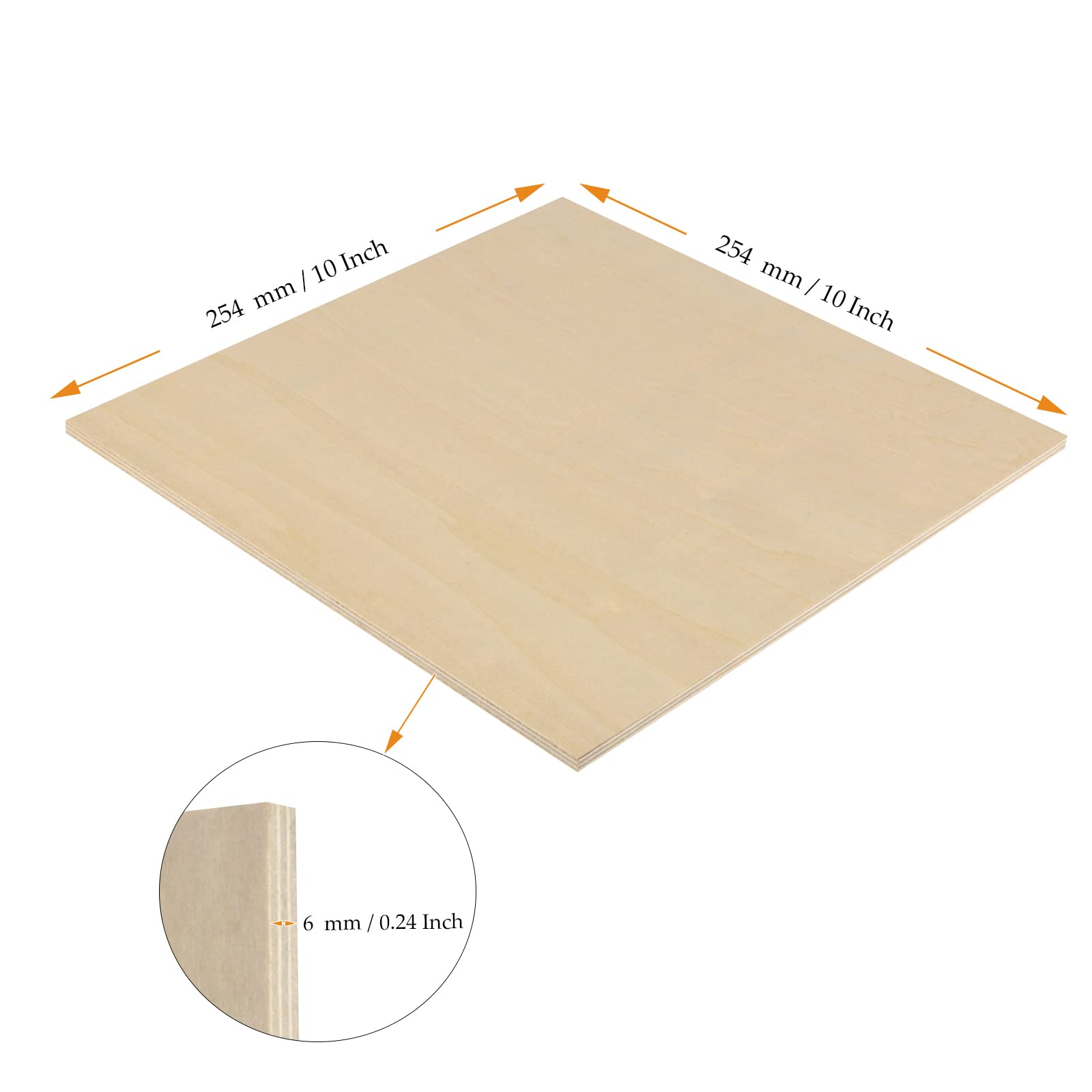 Snapklik.com : MUKCHAP 15 Piece 10 Inch Square Wood Sheets