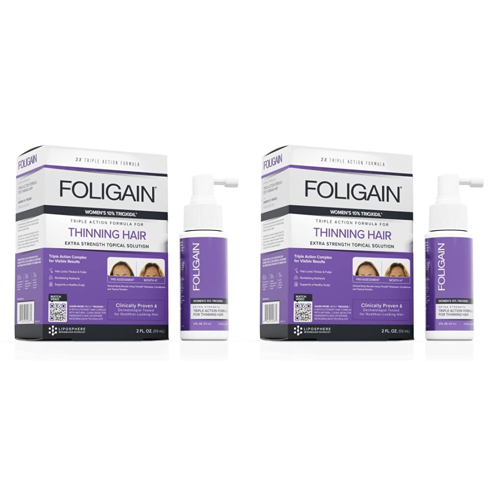 Amazon.com: Foligain Triple Action Complete Formula, Volumizing Hair ...