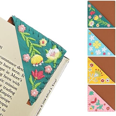 CuteHome Personalized Hand Embroidered Corner Bookmark, Felt Triangle ...