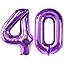 Amazon.com: KatchOn, Giant Red 40 Balloon Number - 40 Inch | 40 Year ...