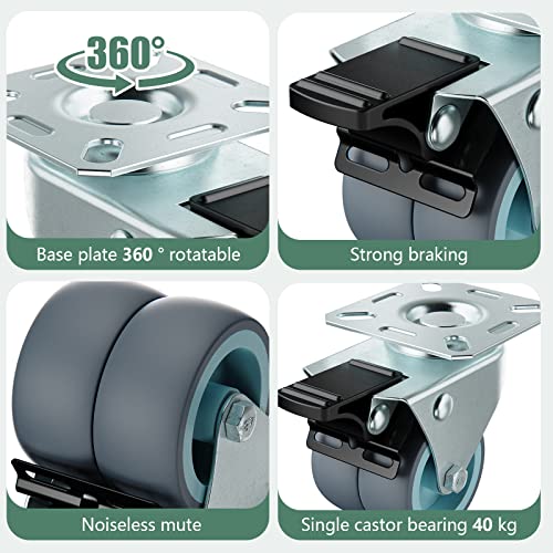 Castor Wheels 50mm – Wheels for Furniture 50mm – Castors for Furniture ...