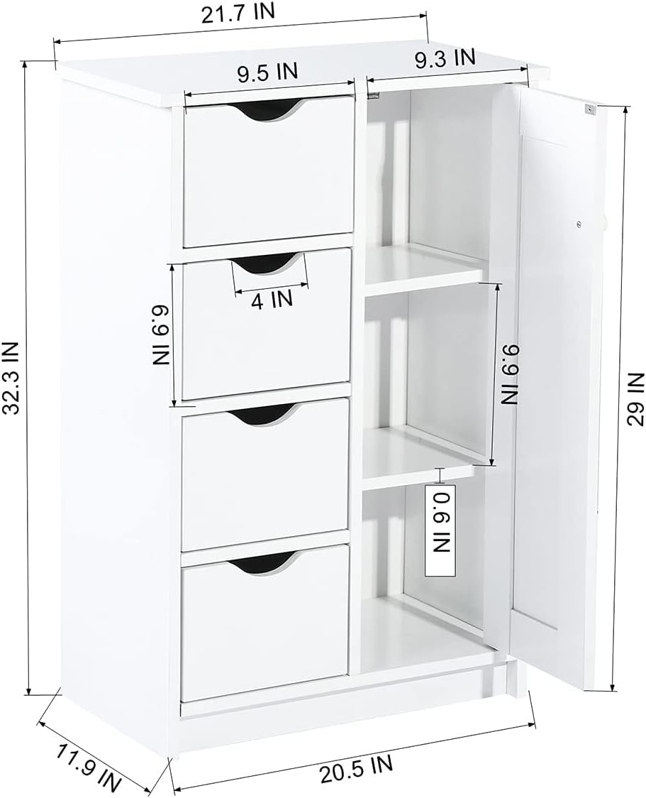 FurnitureR Free-Standing Entryway Unit Console Table, Cupboard for ...