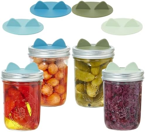 Amazon.com: Fermentation Lids Compatible with Regular Mouth Mason Jar ...