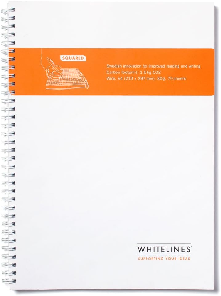 Amazon.com : Whitelines Wire A4 Notebook, Squared, White (WL11 WA4S ...