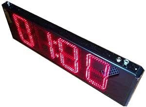 AZOOU 8-inch 4 Digits Led Clock in Hours Minutes IR Remote Control Red ...