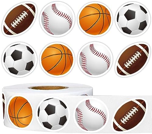 Amazon.com: Whaline 1200Pcs Sports Balls Stickers Basketball Football ...