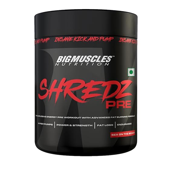 Bigmuscles Nutrition Shredz Pre Preworkout Powder [75g, 15 Servings ...