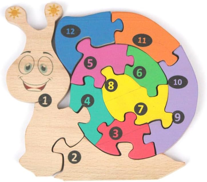 Organic Toys Hand Crafted Wooden Puzzle for Kids, Set of 10 Pieces ...