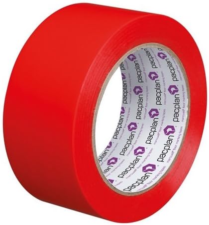 50mm x 33m Red Heavy Duty High Visibility Floor Hazard Lane Marking ...