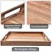 Amazon.com | Acacia Wood Serving Tray with Handles (17 Inches ...