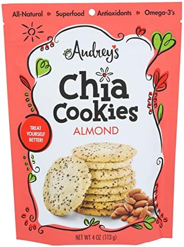 Amazon.com: AUDREYS CHIA Chia Almond Cookies, 4 OZ : Grocery & Gourmet Food