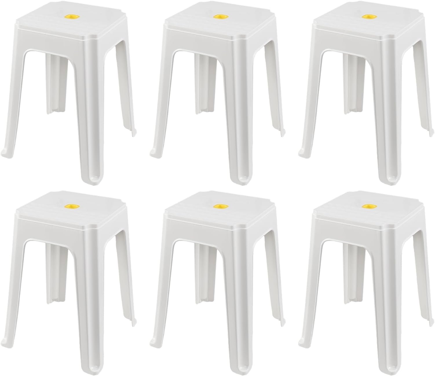 Amazon.com: Ponpong 18.7 Inch Plastic Stack Backless Stools, Classroom ...