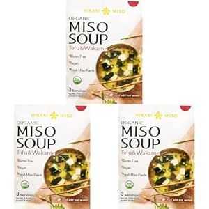 Amazon.com: Miso Soup Instant - Hikari Miso Organic Instant Miso Soup with Tofu and Wakame - No ...