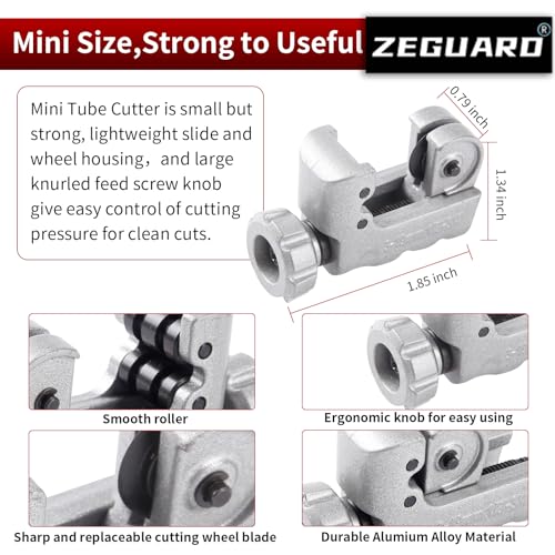 Zeguard Sharp-tec 3-19mm Pipe Cutter, Adjustable Pipe Slice, Mini Tube ...