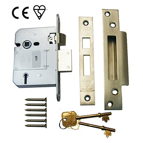 Buy 5 Lever British Standard Sash Lock - 2.5" Satin Stainless Steel ...