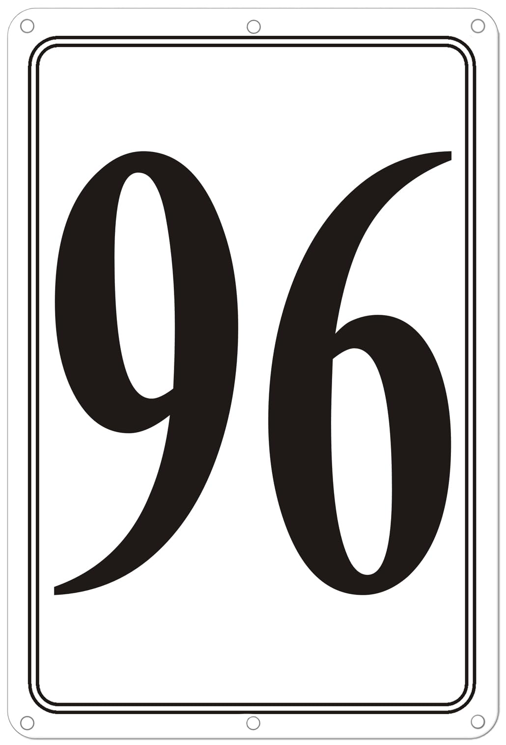 Amazon.com: Premium Aluminum Number Signs 96-12" X 8" Numbered Signs ...