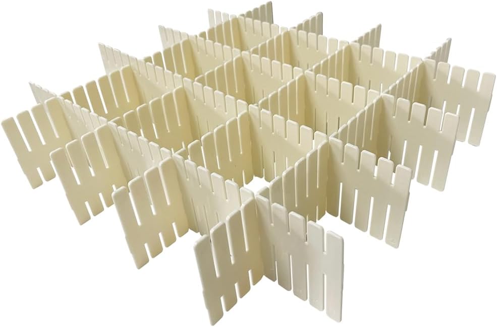 Amazon.com: Onerbuy 8pcs Adjustable Grid Drawer Dividers DIY Plastic ...