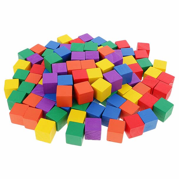 Wooden Colorfull Block Cube. Multicolor Wooden Block Cubes for Playing ...