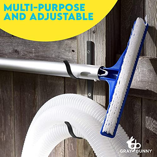 Snapklik.com : Pool Pole Hanger, 4 Piece Black Premium Aluminum ...